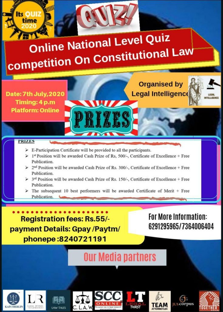 Online Quiz Competition by Legal Intelligence - Legal Thirst Associates