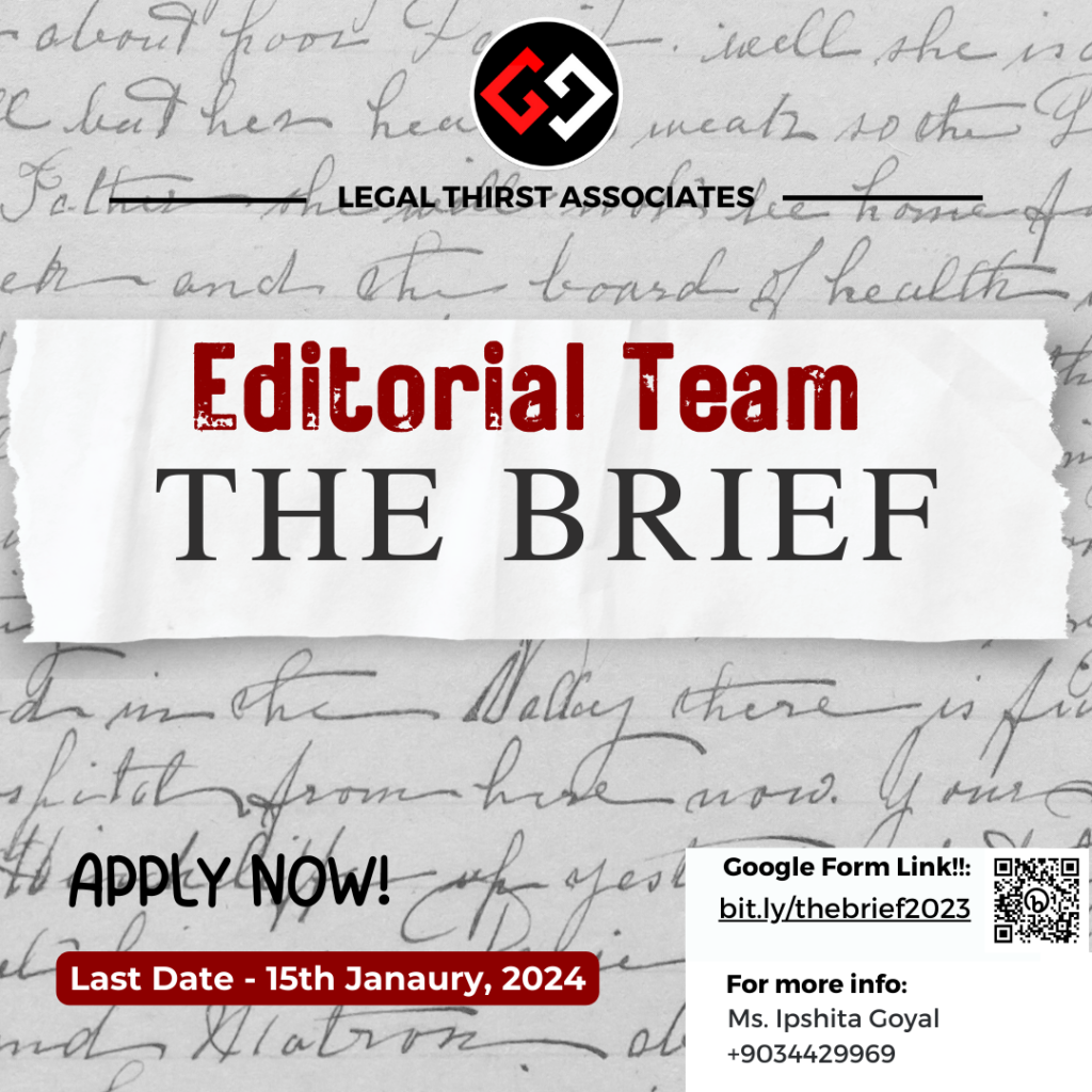 Call for Editors: The Brief Magazine - Legal Thirst Associates